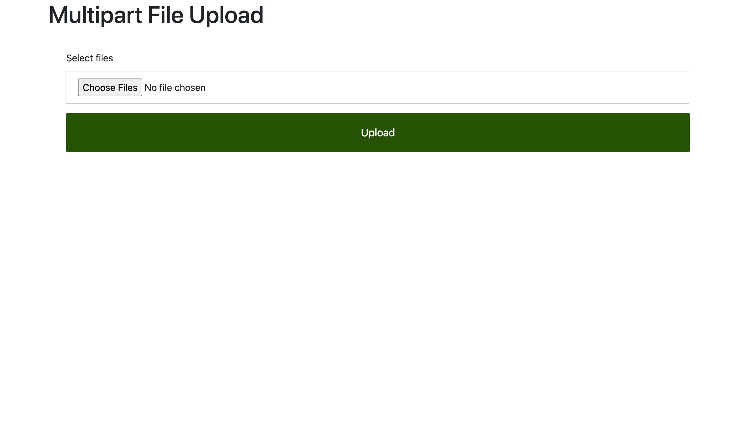 How To Multipart File Upload Using FormData With HTML Refine