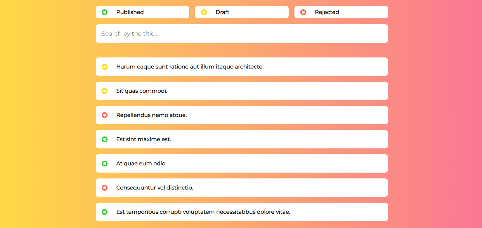 Creating A React Search Bar And Content Filtering Components Refine